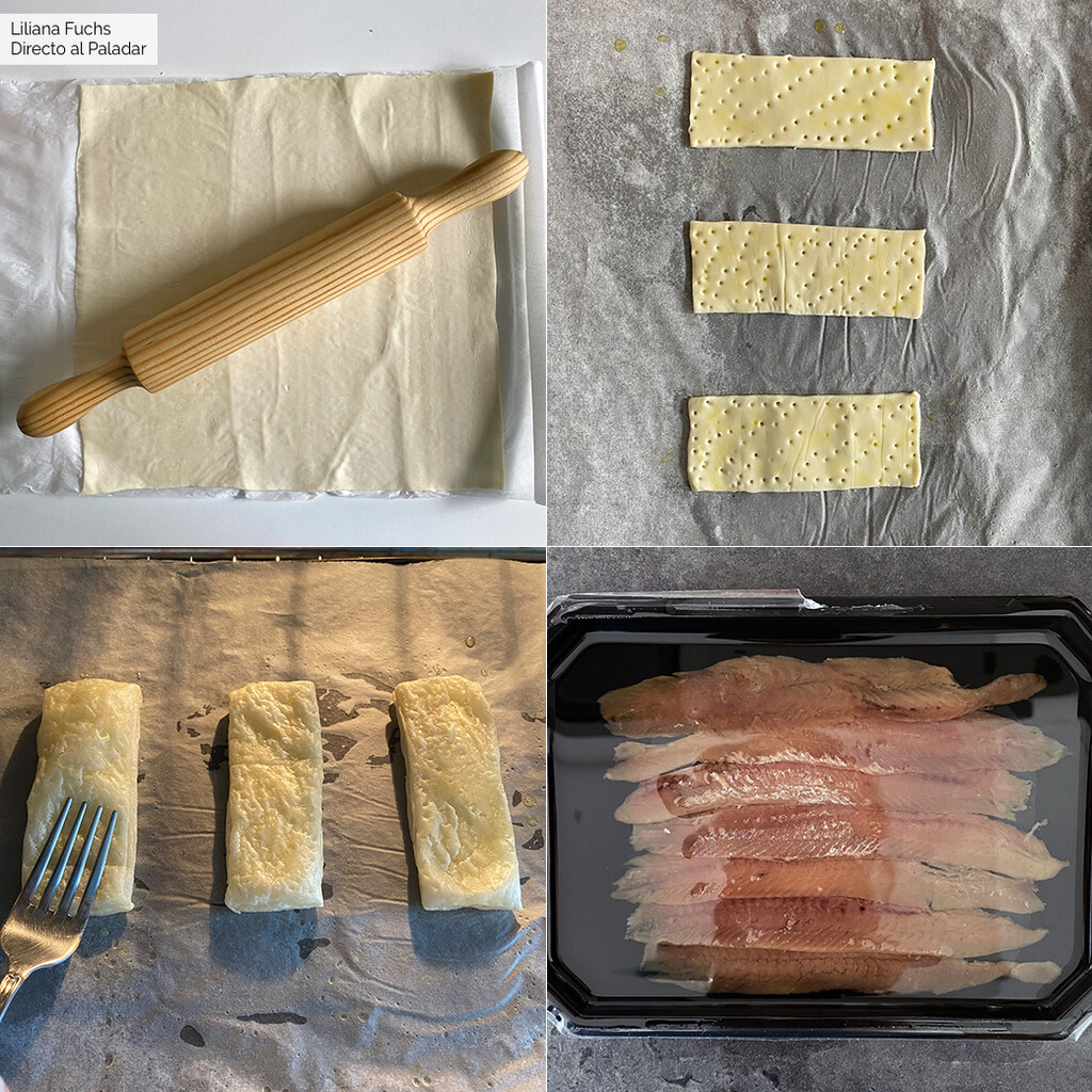 Tostas crujientes de anchoas y mantequilla con hojaldre: receta simple ...