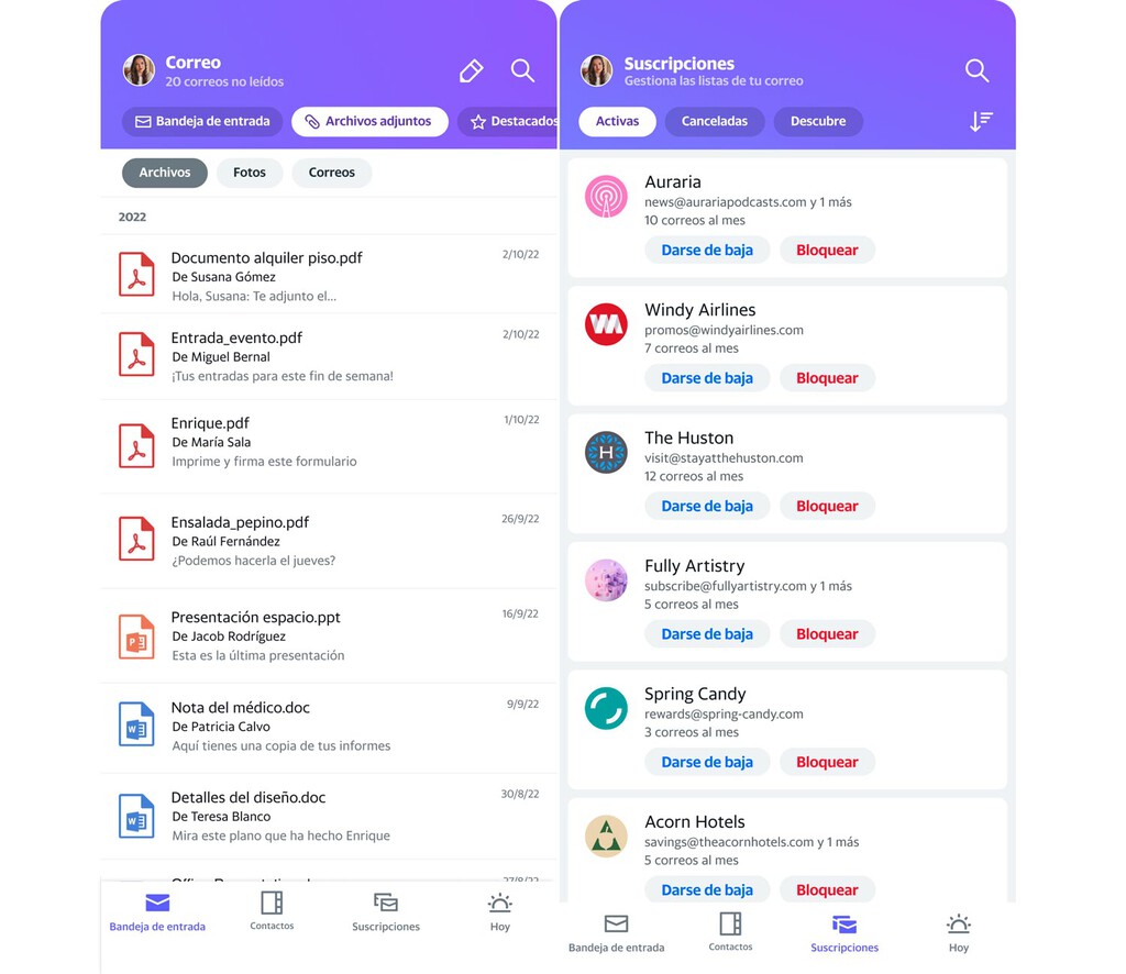 Yahoo! Mail se acerca a Gmail con sus últimas novedades: remitentes ...