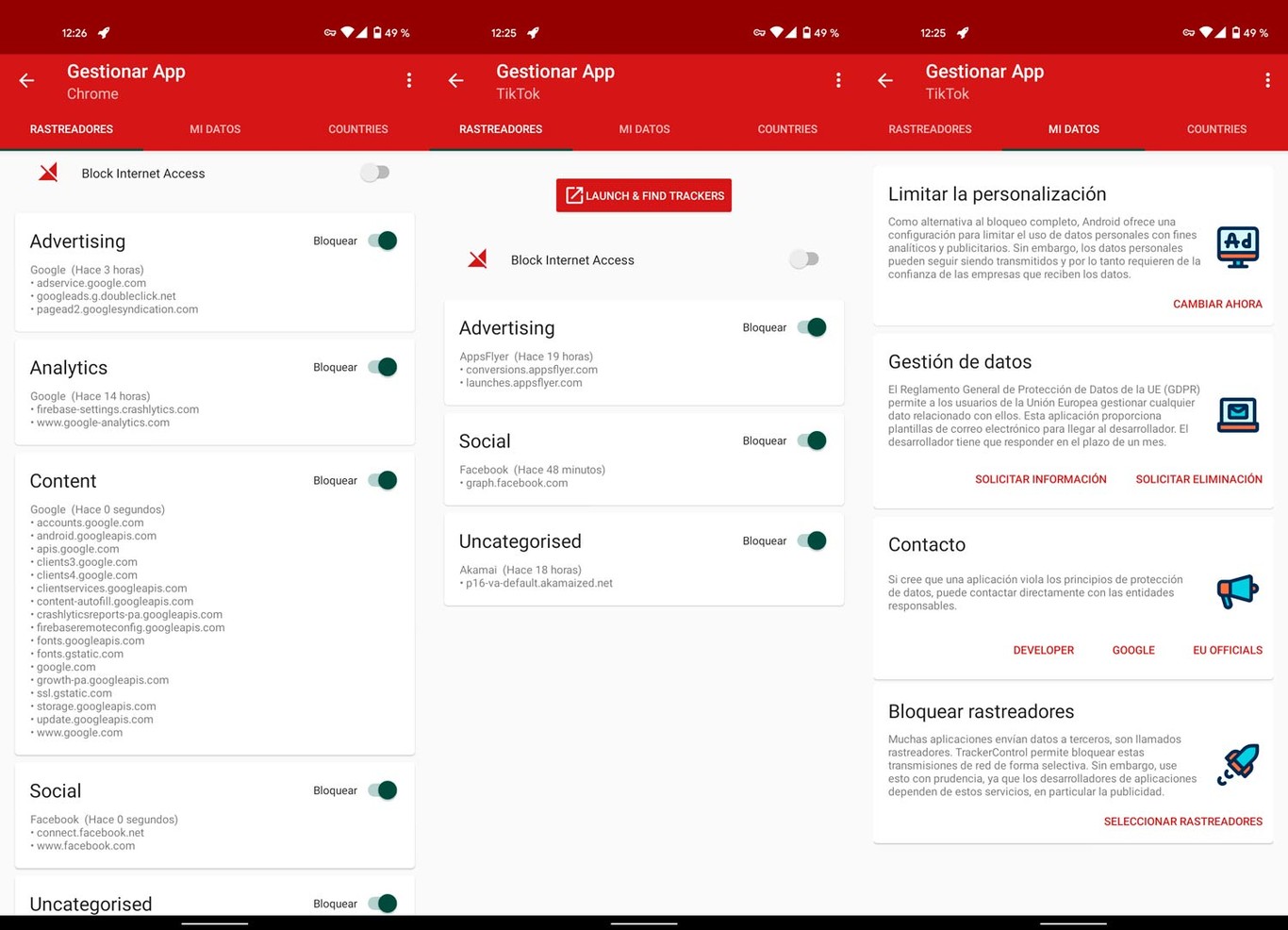 Más privacidad para tu móvil con TrackerControl, una app que bloquea rastreadores y analiza sus ...