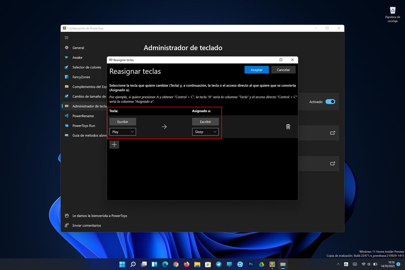 Cómo remapear las teclas de un PC con Windows usando las PowerToys