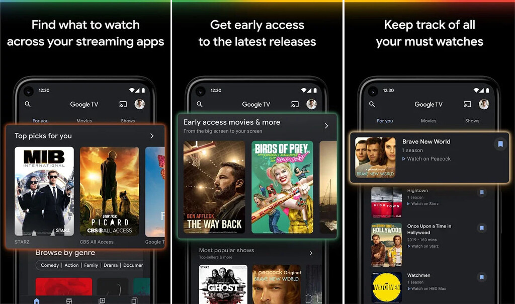 Google Play Movies para Android se convierte en la app de Google TV