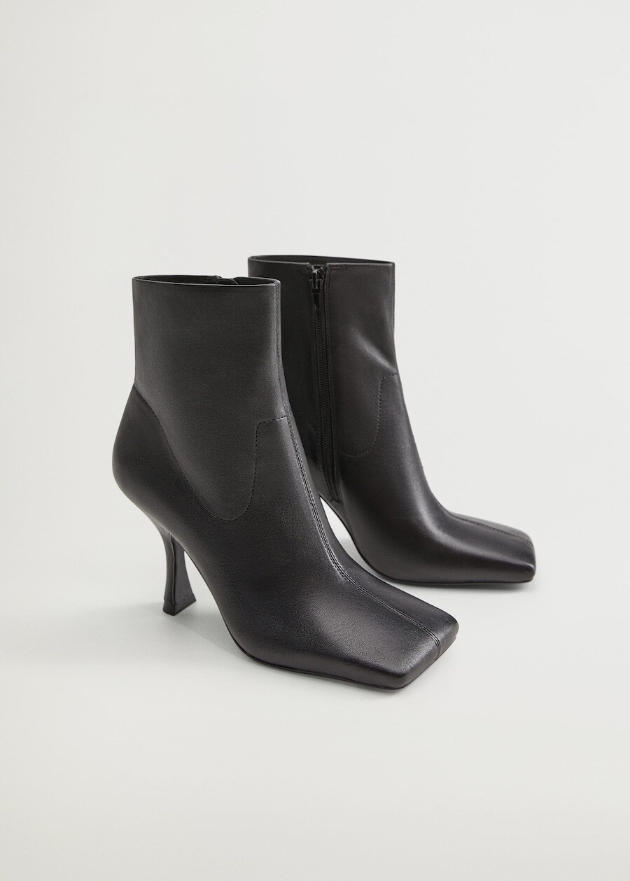 Los botines de punta cuadrada de firmas como Zara o Mango serán la ...