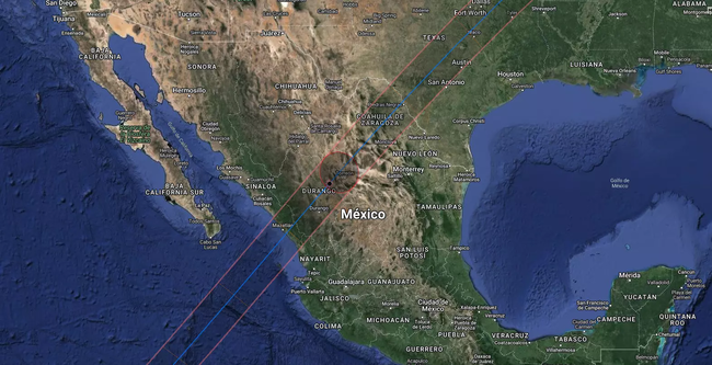Este mapa te dice la duración del eclipse y cómo de oscuro estará en ...