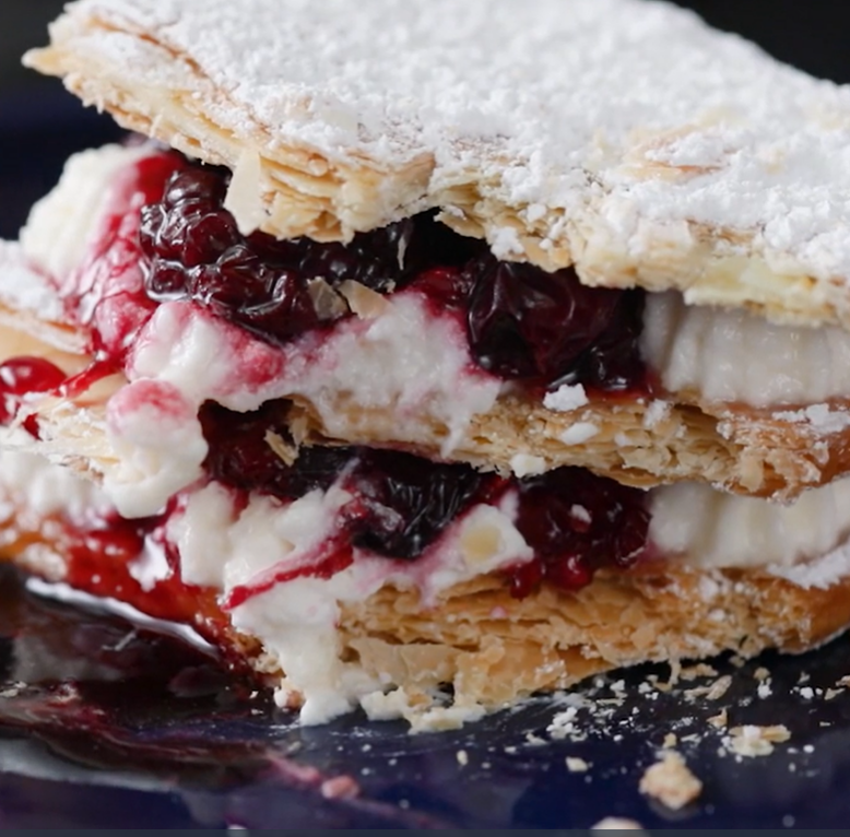 Postres para las cenas de fin de año: cómo hacer Mil hojas de frutos ...