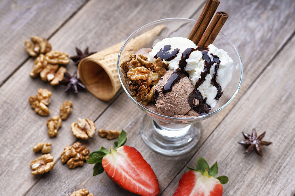 Ideas de topping para helado. Por Carte D'Or