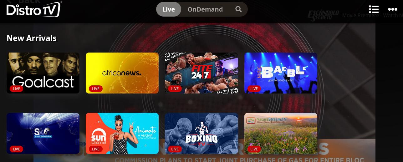 Distro TV trae más competencia para Pluto TV con más de 150 canales ...