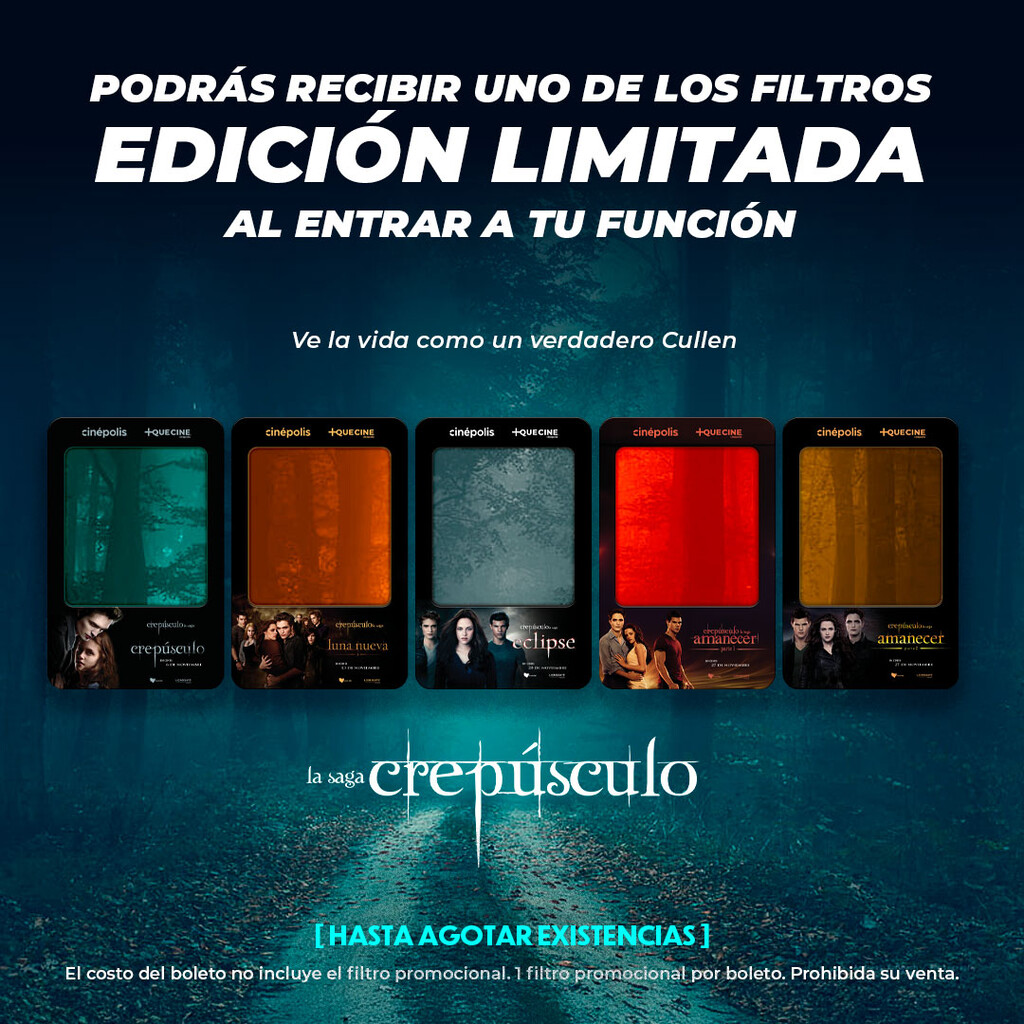 Cinépolis regalará filtros edición limitada por el reestreno de la saga ...
