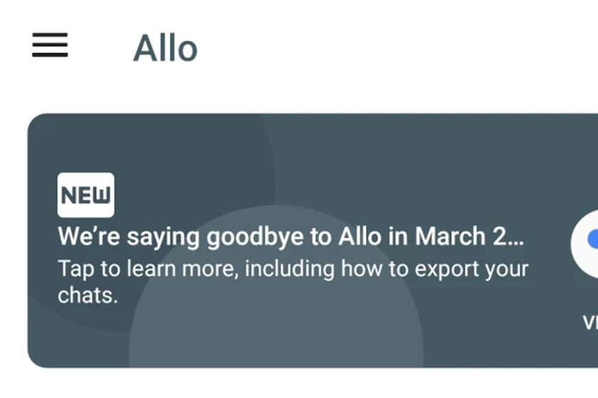 Cómo exportar tus chats de Allo
