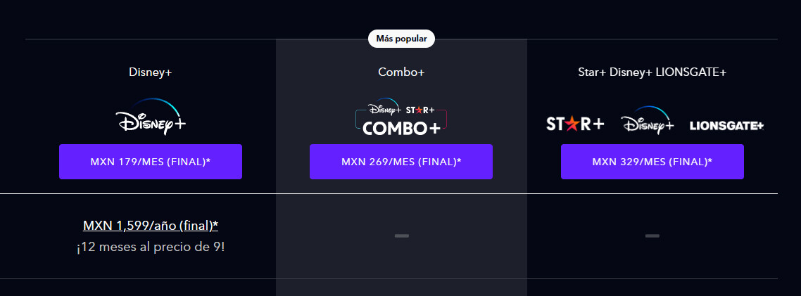 Disney+ y Star+ suben de precio en México: así quedan los nuevos costos ...