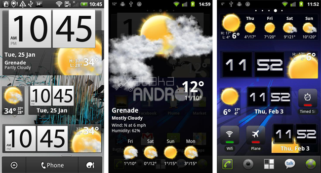 Los cinco mejores widgets para ver la previsión del tiempo