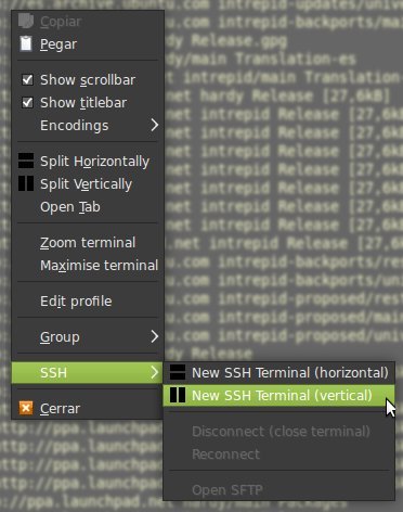 SSHerminator: Terminator con conexiones SSH integradas