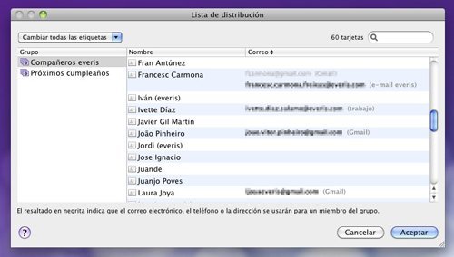 Agenda de Mac OS X: Qué son y cómo utilizar los "grupos inteligentes"
