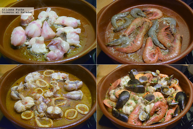 Zarzuela de pescado y marisco. Receta de cocina tradicional para celebrar