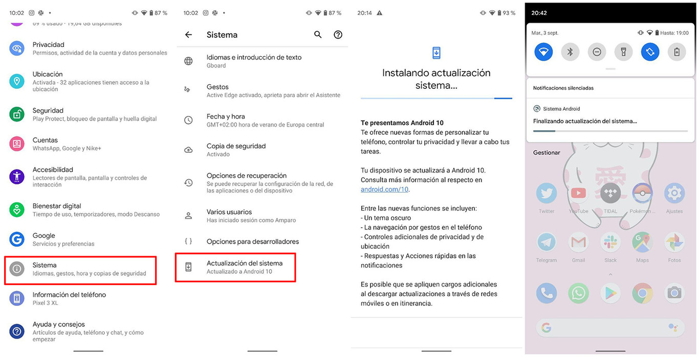 Cómo instalar Android 10 en un móvil compatible