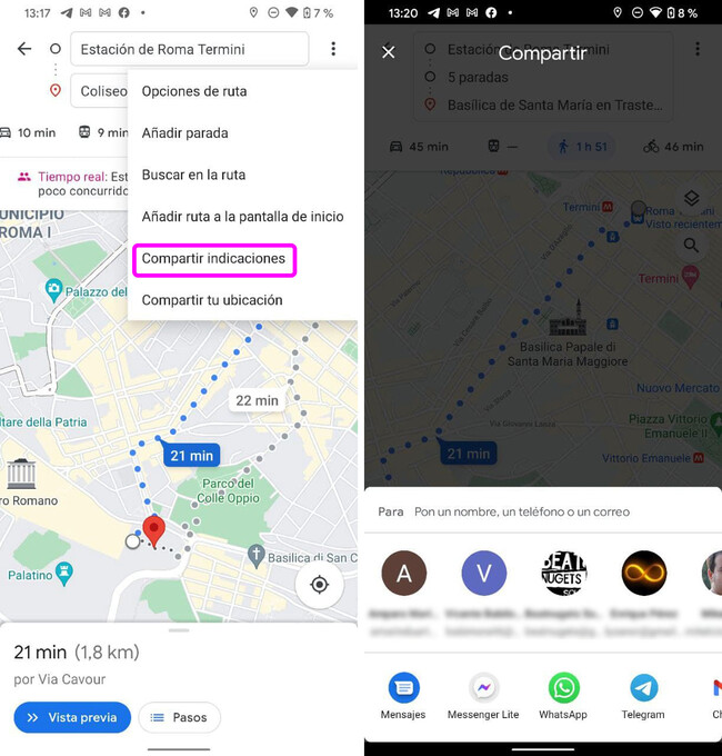 Cómo crear y compartir rutas con varias paradas en Google Maps para Android