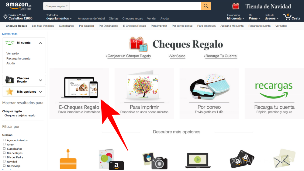 Cómo regalar un cheque regalo de Amazon