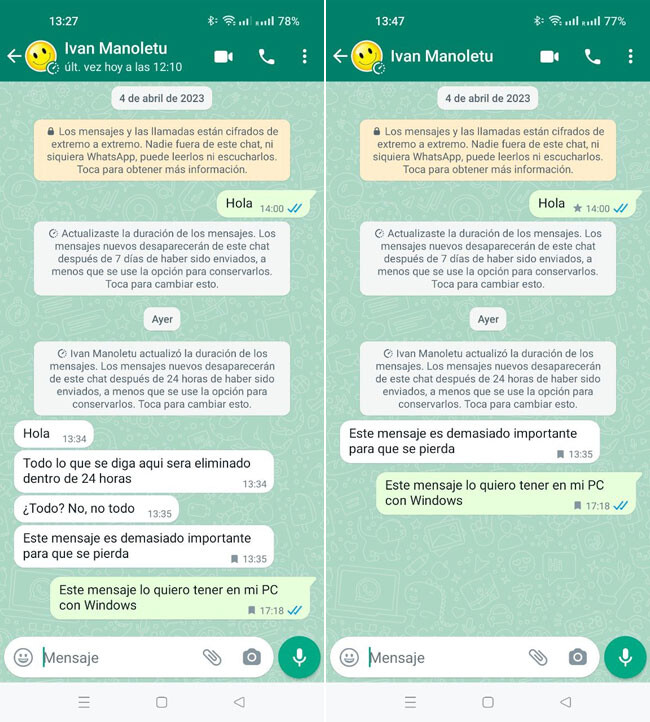 Tus mensajes de WhatsApp más importantes, inmunes al borrado automático ...