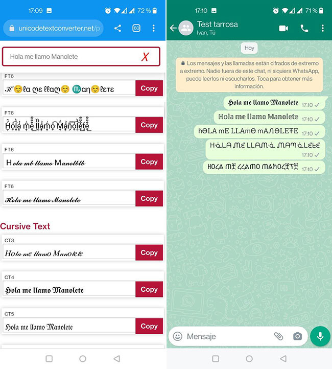 Escribir con distintos tipos de letras en WhatsApp es posible: tres ...