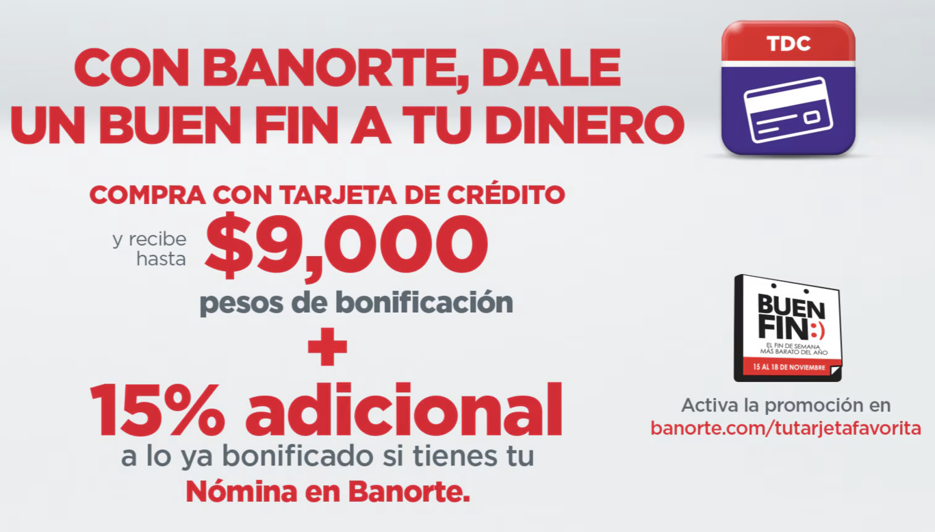 Buen Fin 2024: estas son las promociones de Banorte para tarjetas de ...