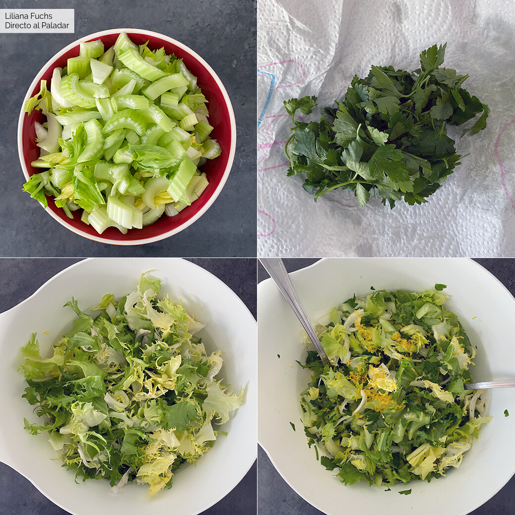 Ensalada ligera de apio y frutos secos. Receta de cocina fácil ...
