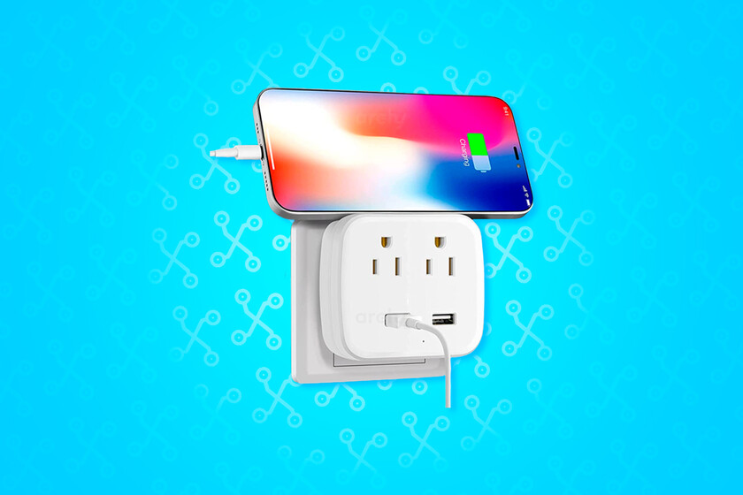 Carga hasta cuatro dispositivos a la vez con este multicontacto con ...