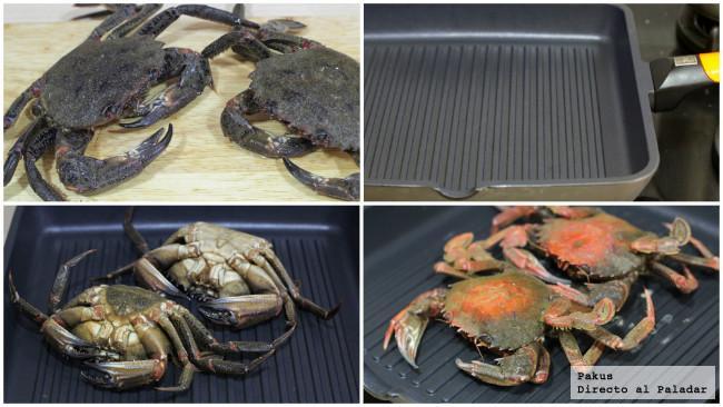 Nécoras cocinadas a la plancha para el aperitivo