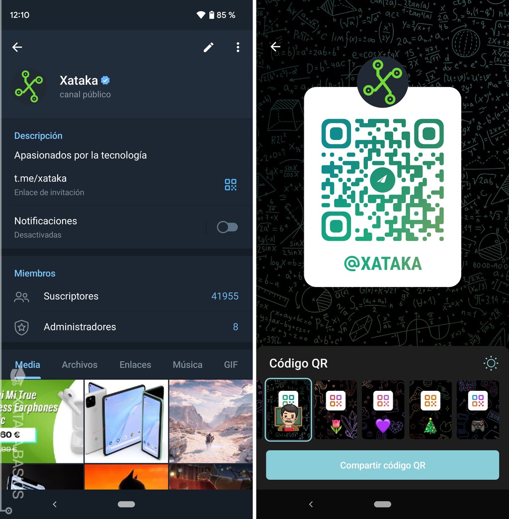 Cómo crear códigos QR en Telegram para tu usuario, canal o grupo