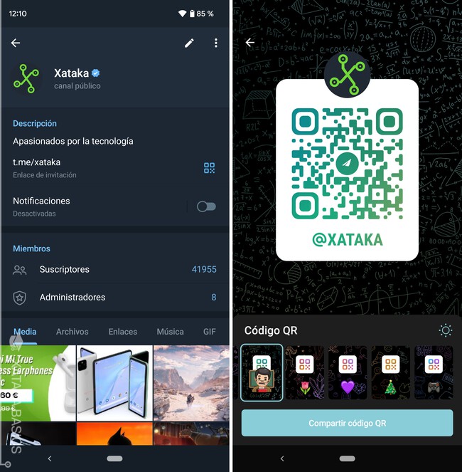 Cómo crear códigos QR en Telegram para tu usuario, canal o grupo