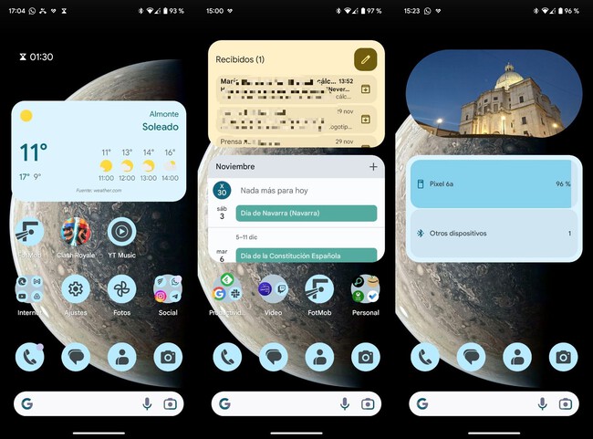 Estos son los widgets que uso en Android 13 y me hacen la vida más fácil