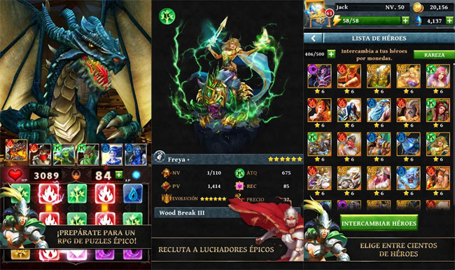 Dungeon Gems para Android, el nuevo RPG de puzles de Gameloft