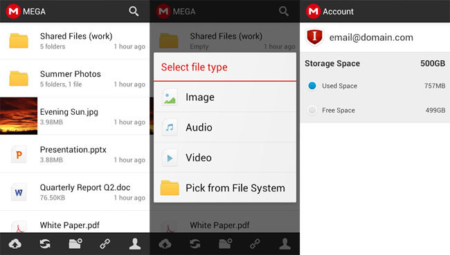 Mega ya tiene aplicación oficial para Android