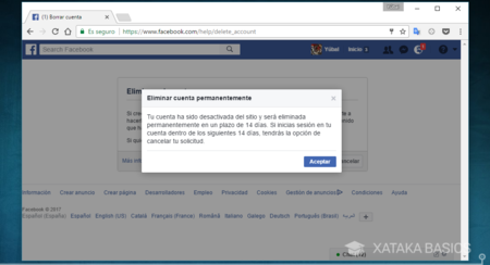 Cómo eliminar tu cuenta de Facebook definitivamente