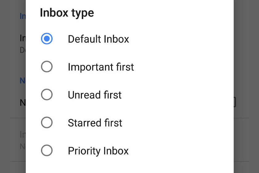 Gmail añade todos los tipos de bandeja de entrada a su app para Android