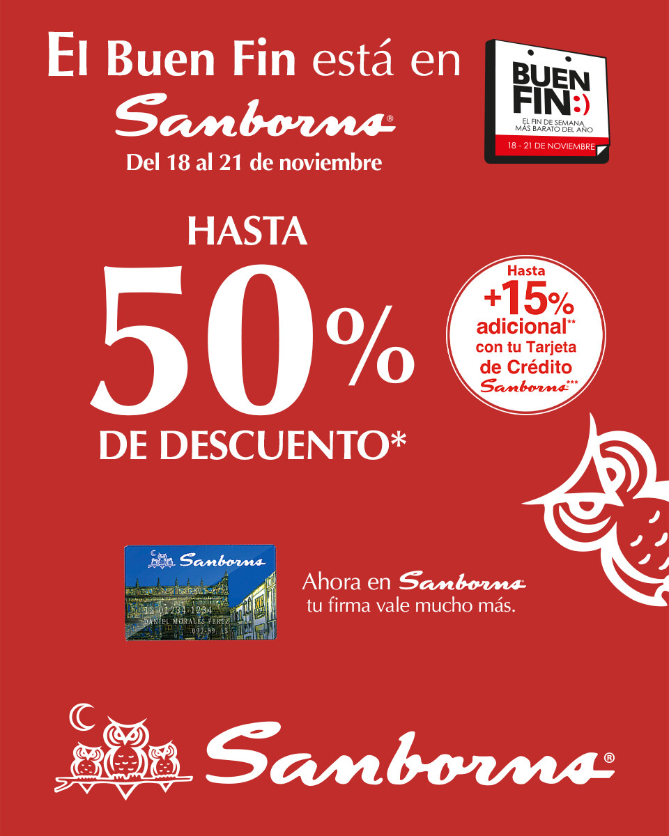 ¡El Buen Fin ya está aquí! Y con él, las mejores ofertas de Sanborns