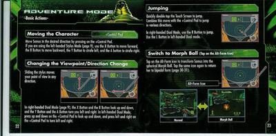 Metroid Prime: Hunters, manual escaneado