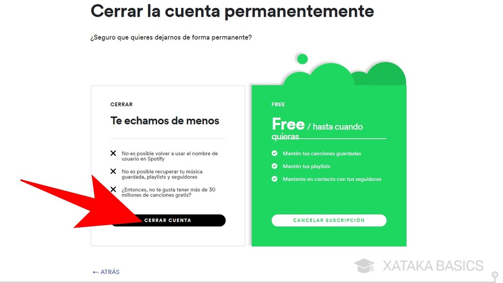 Cómo borrar tu cuenta de Spotify definitivamente