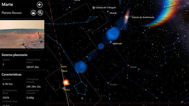 Mapa estelar en Windows 8, para ver las estrellas en tu dispositivo
