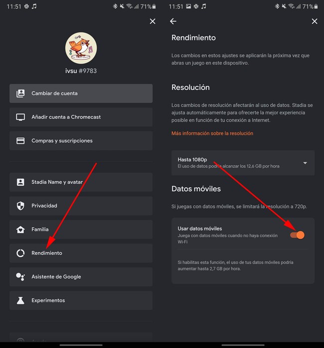 Google Stadia ya permite utilizar los datos móviles para jugar en Android