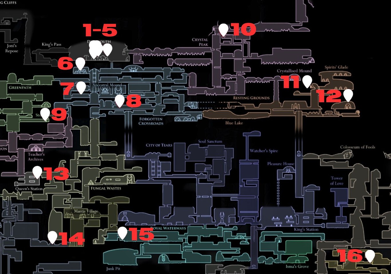 Ubicación de todos los Fragmentos de Máscara en Hollow Knight - Hollow ...