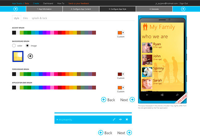 Windows Phone App Studio, un Hello World avanzado