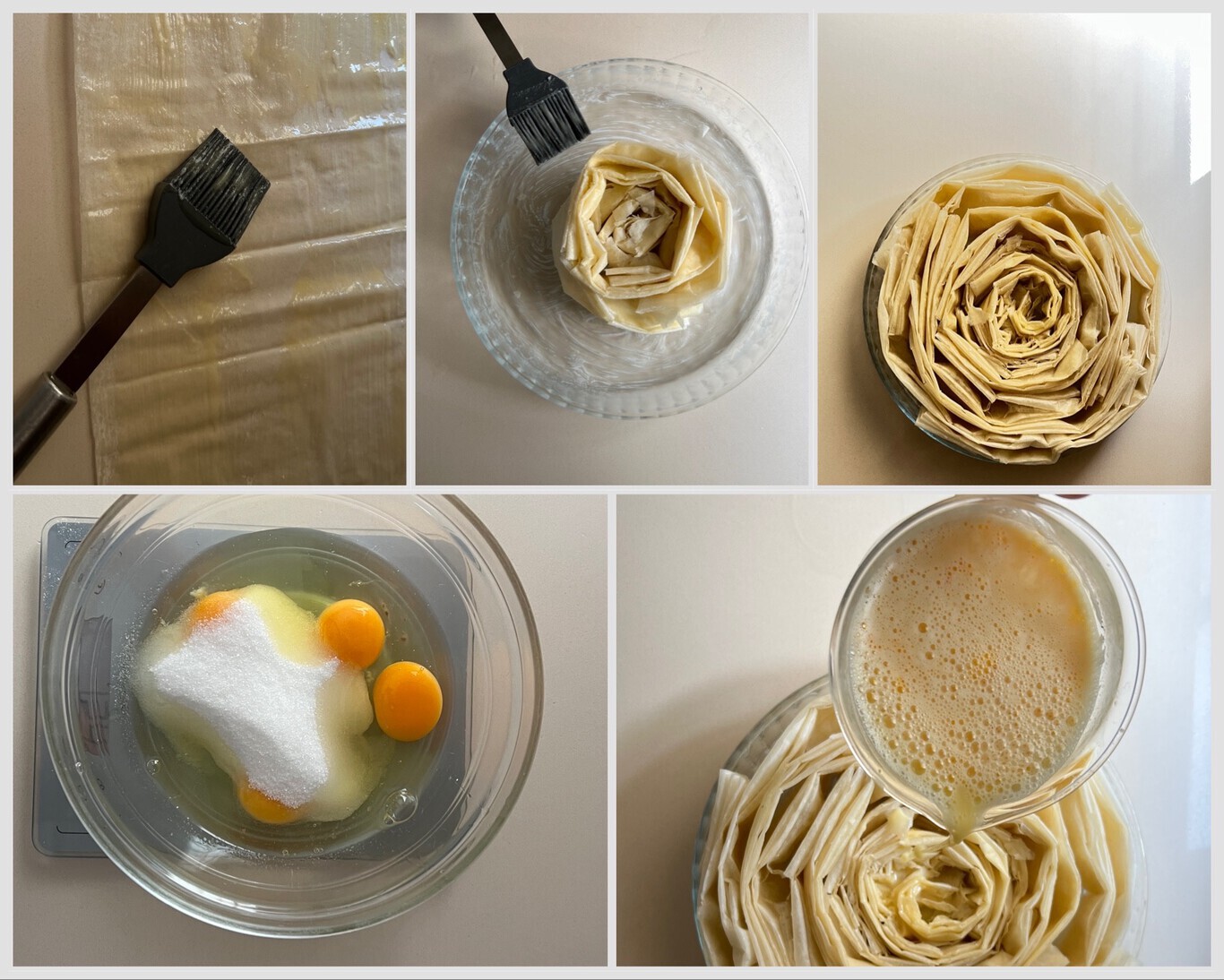 Receta de tarta flor de pasta filo y crema de canela: el pastel fácil ...