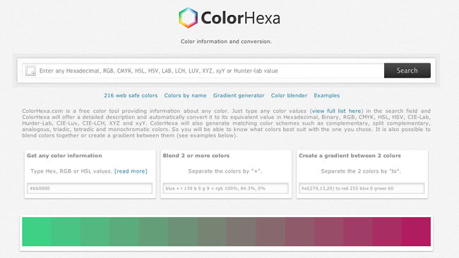 ColorHexa, todo lo que necesitas para trabajar con colores
