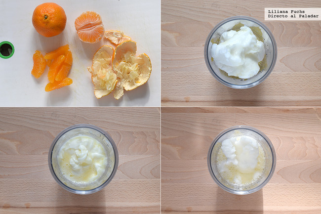 Sorbete de mandarina. Receta de postre fácil y sencilla