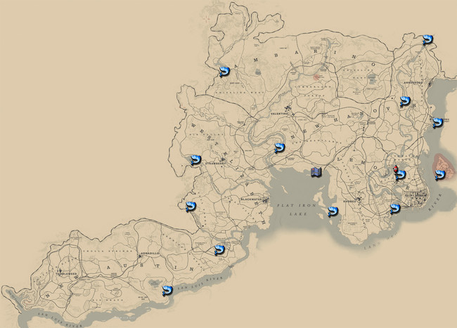Guía Red Dead Redemption 2: mapa y vídeo para encontrar todos los peces ...