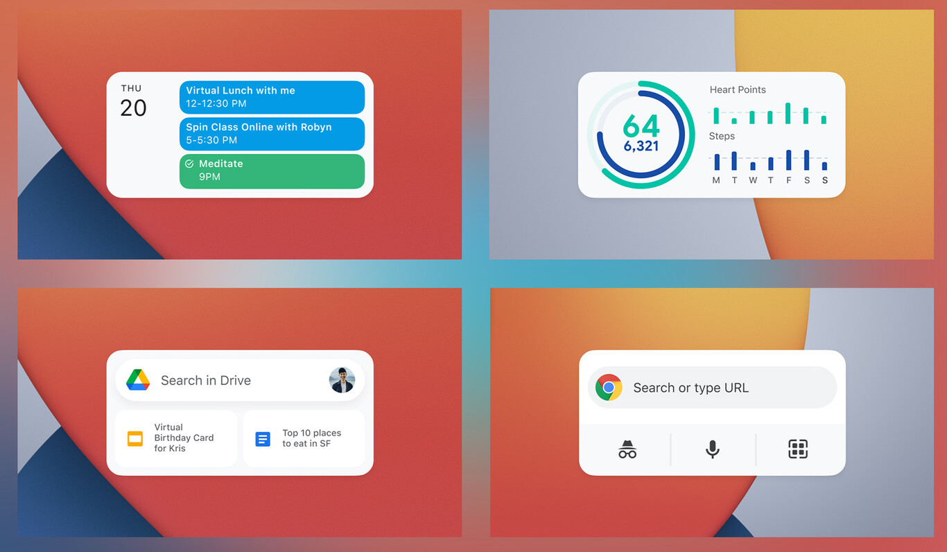 Google anuncia nuevos widgets para iOS: Gmail, Drive, Fit, Calendar y ...