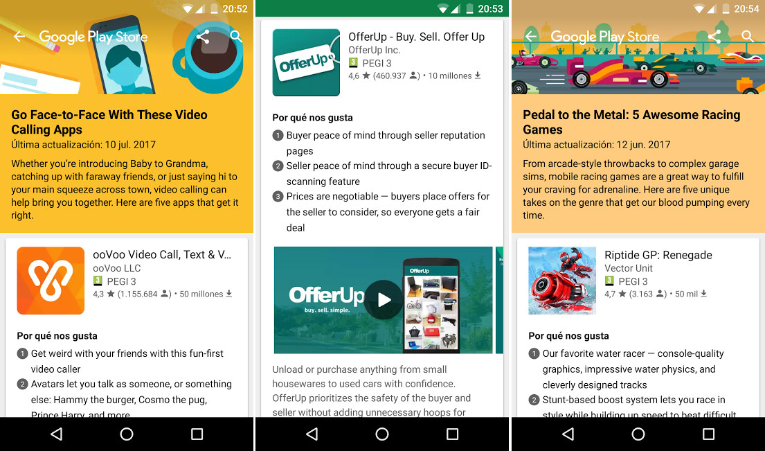 Así es la renovada "Selección de los editores" de Google Play: las ...