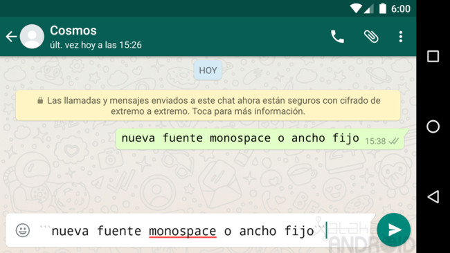 Cómo usar negrita, cursiva, subrayado y otra fuente de texto en WhatsApp