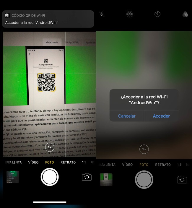 Cómo leer códigos QR en el iPhone: con la cámara y desde una foto