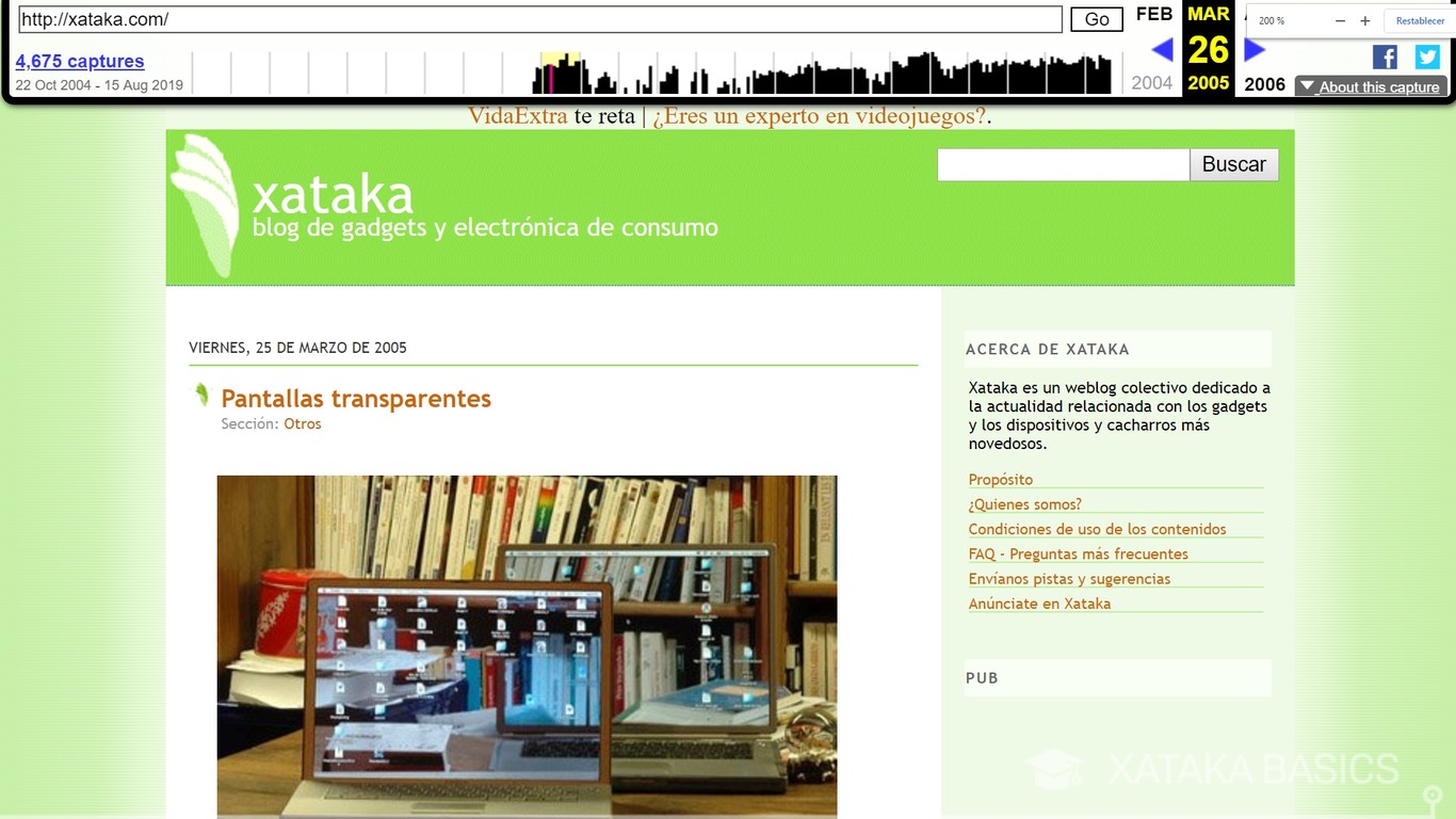 Cómo ver una versión antigua de una web: con la cache de Google y Archive.org