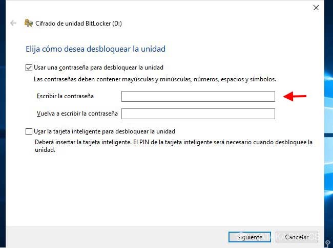 Cómo cifrar un disco duro con BitLocker en Windows 10